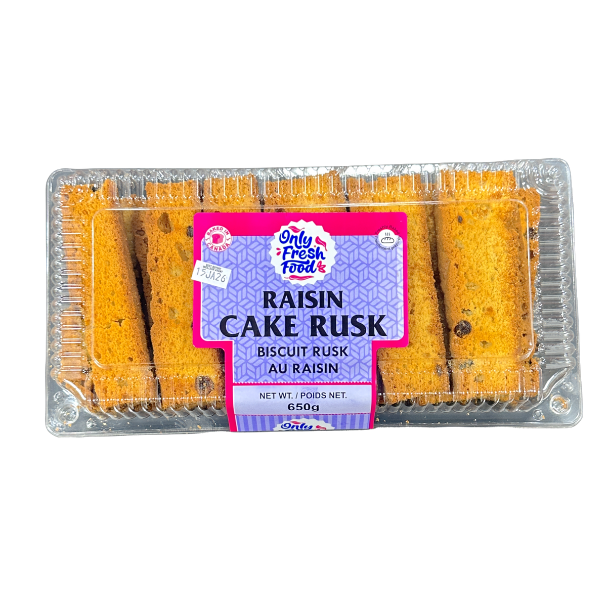 Only Fresh Food Raisin Cake Rusk 650g — Spice Divine