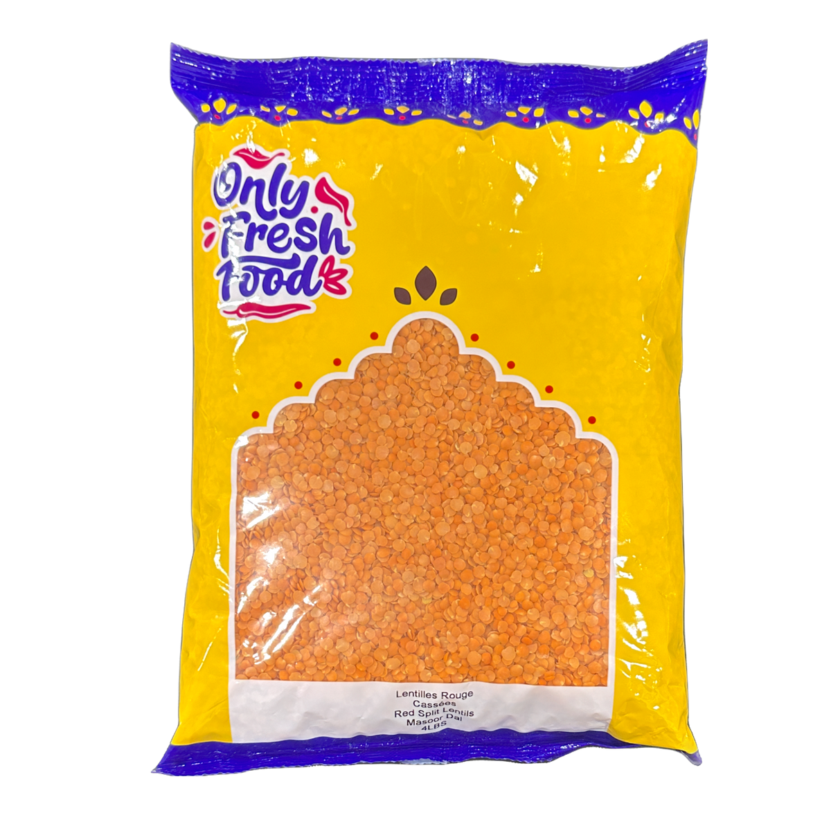 Only Fresh Food Masoor Dal (Red Split Lentils) 4lbs — Spice Divine