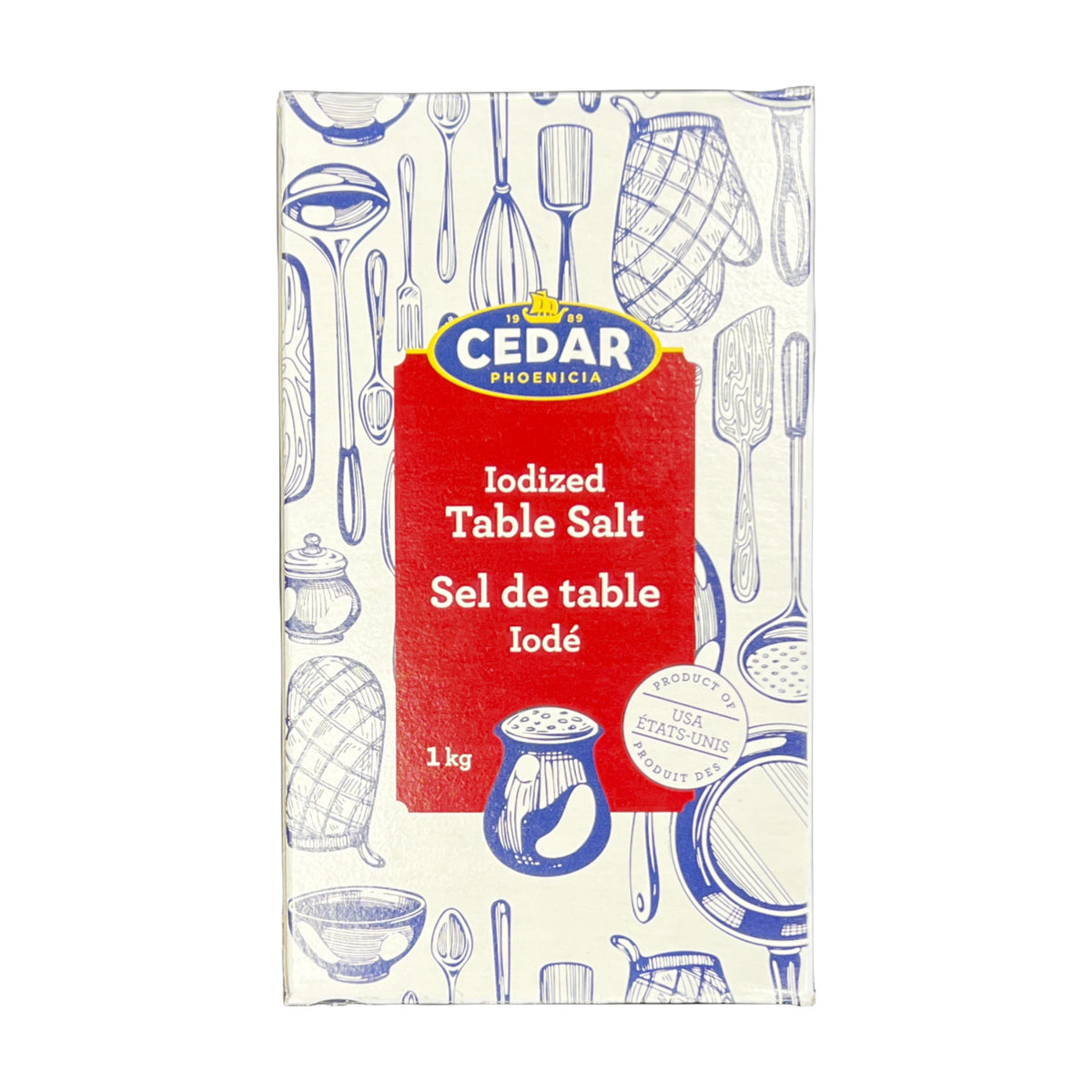 Cedar Iodized Table Salt 1kg — Spice Divine