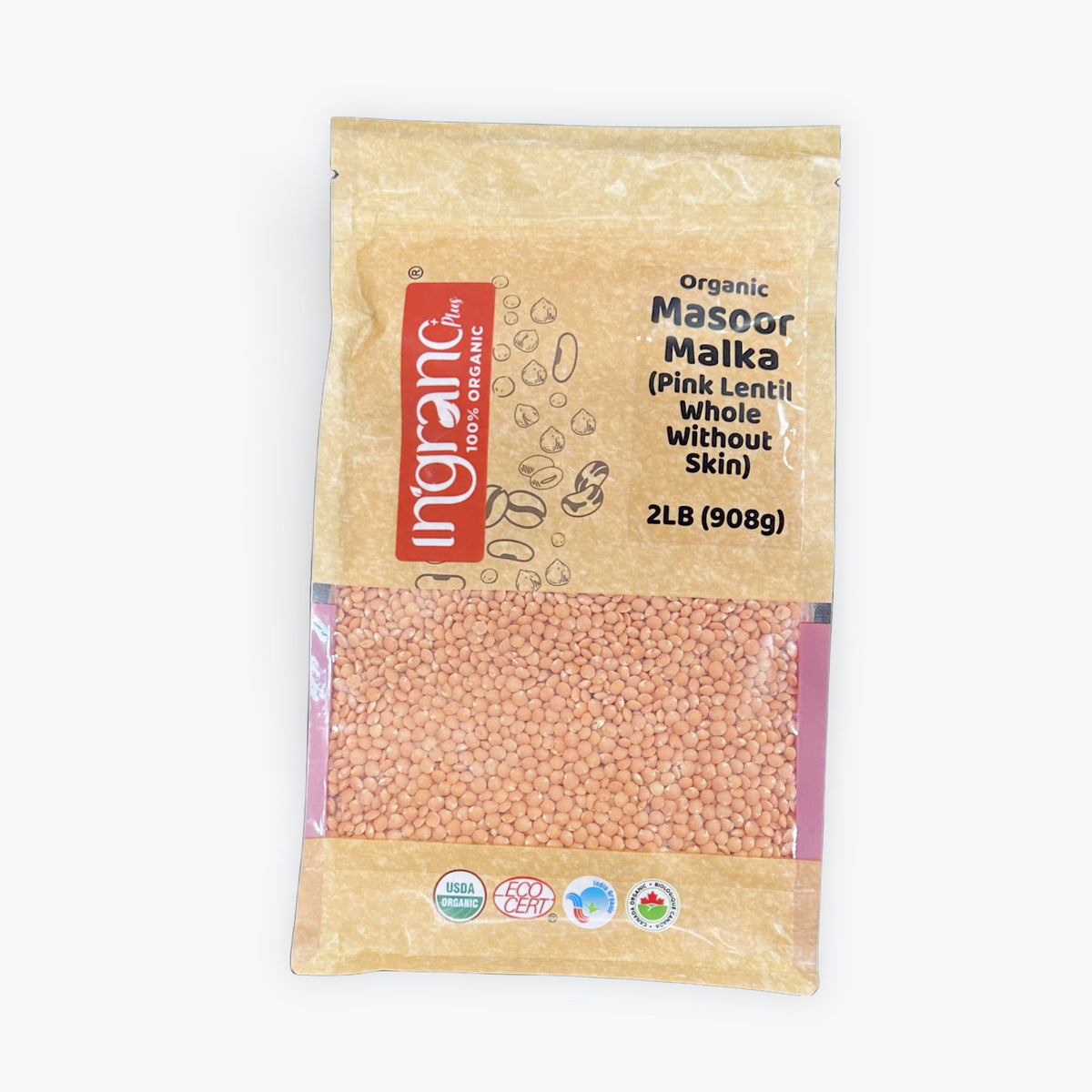 Ingrano Organic Malka Masoor Dal 2Lb — Spice Divine