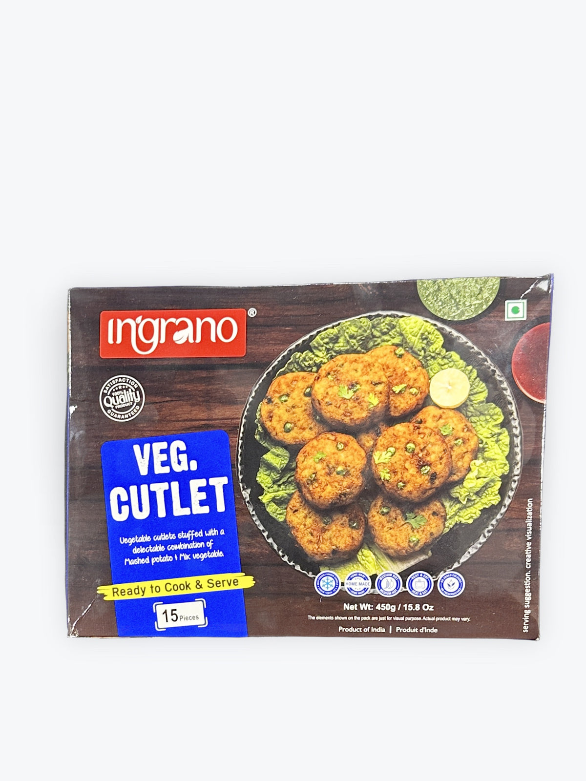 Ingrano Frozen Veg Cutlet (15Pcs) 450g — Spice Divine