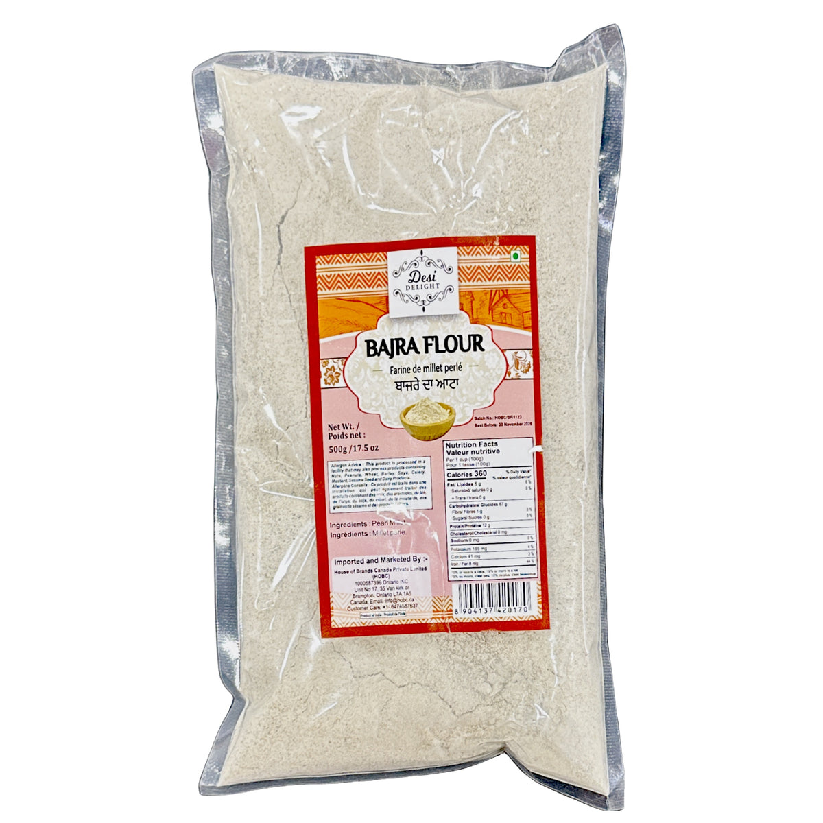 Desi Delight Bajra Flour 500gm — Spice Divine