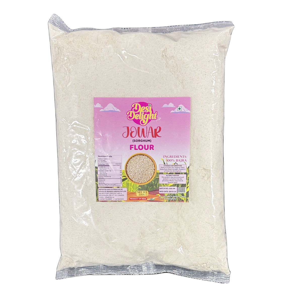Desi Delight Jowar (Sorghum) Flour 1Kg — Spice Divine