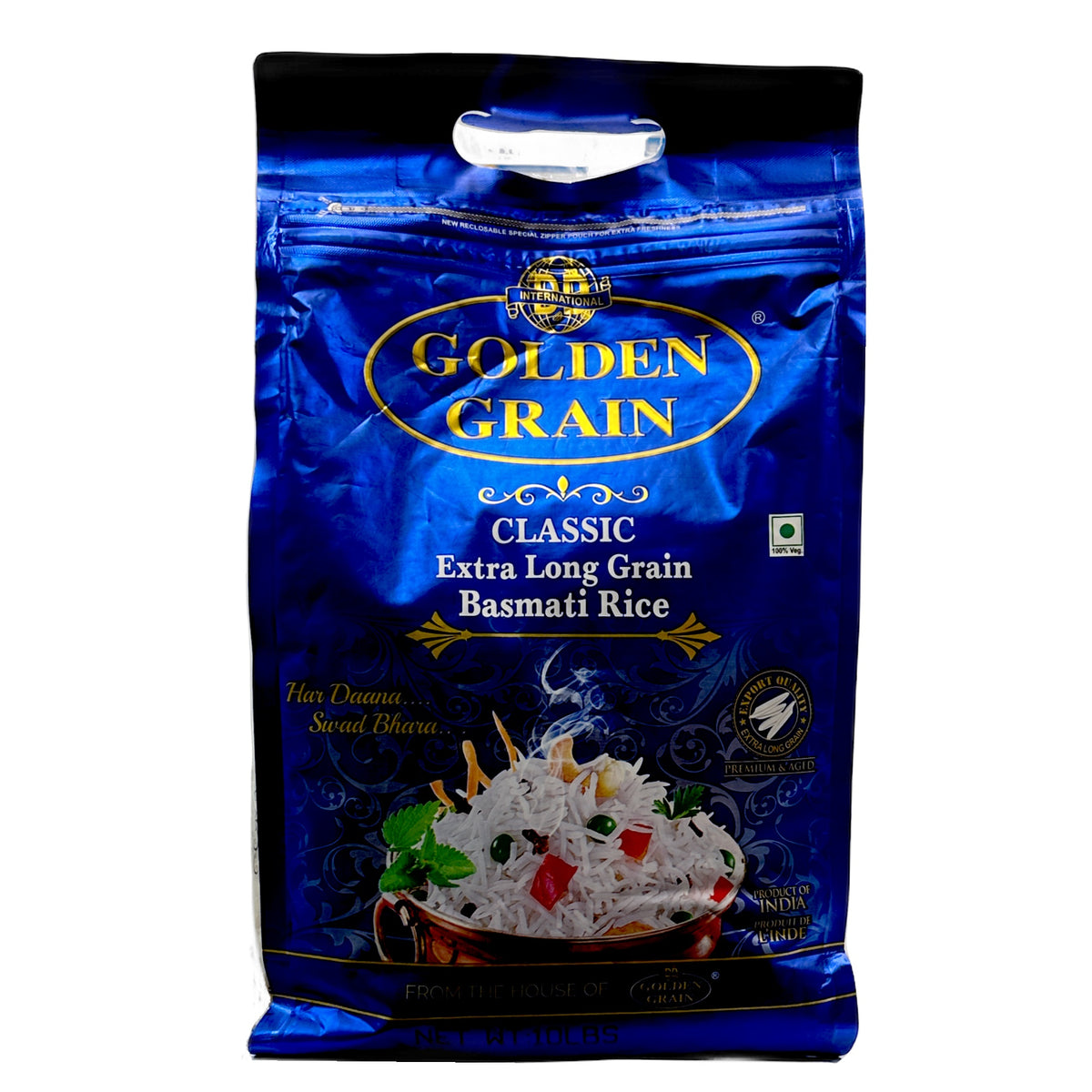 Golden Grain Classic Extra Long Basmati Rice 10Lb — Spice Divine