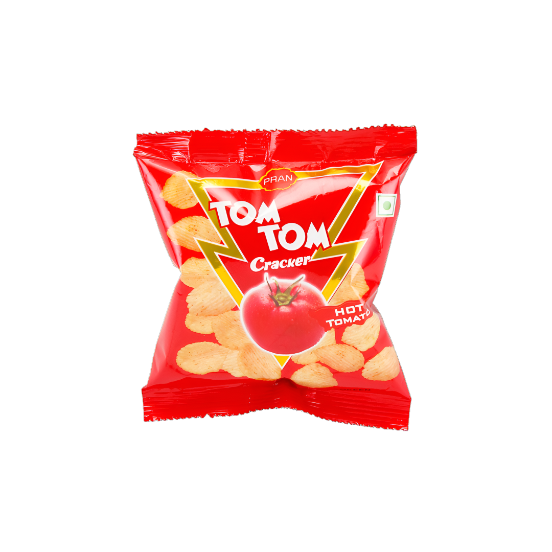 Pran Tom Tom Potato Cracker Hot Tomato Flavoured 60g — Spice Divine