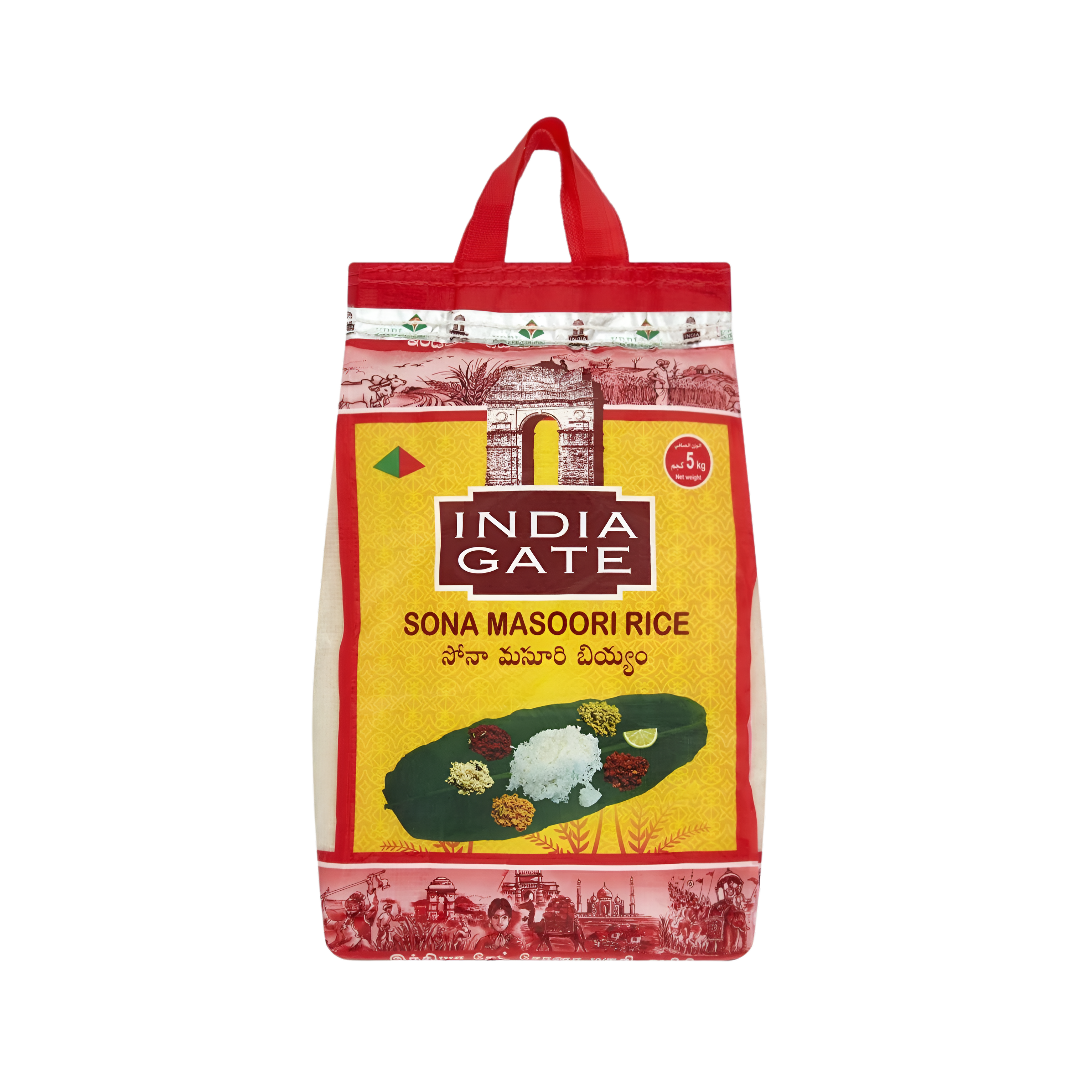 India Gate Sona Masoori Rice 5Kg — Spice Divine