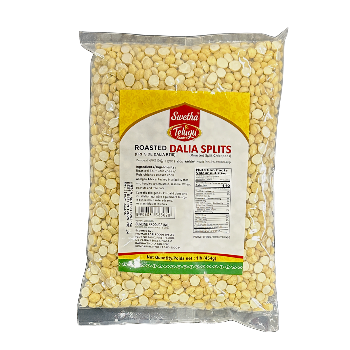 Telugu Foods Roasted Dalia Splits 1lb — Spice Divine