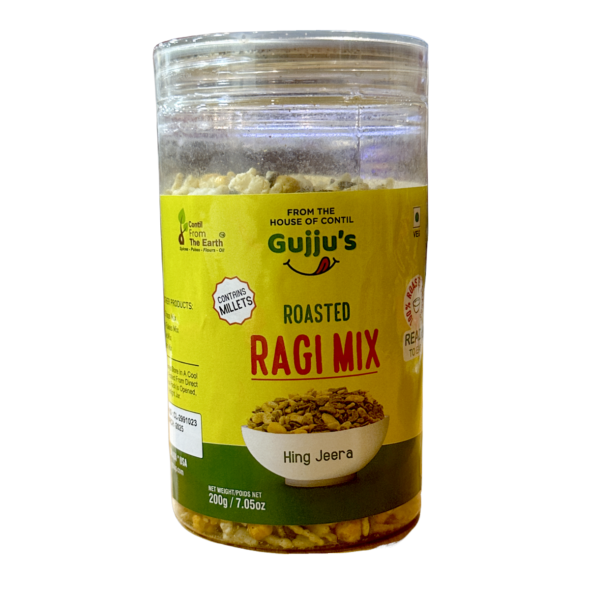 Gujju's Roasted Ragi Mix (Hing Jeera Flavour) 200gm — Spice Divine