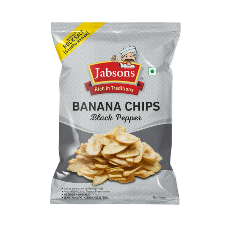 Chips de banane Jabsons au poivre noir 150 g — Spice Divine
