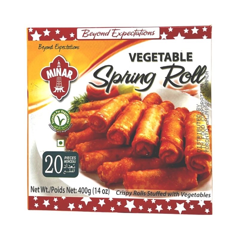 Minar Frozen Vegetable Spring Roll 400g (20pc) — Spice Divine