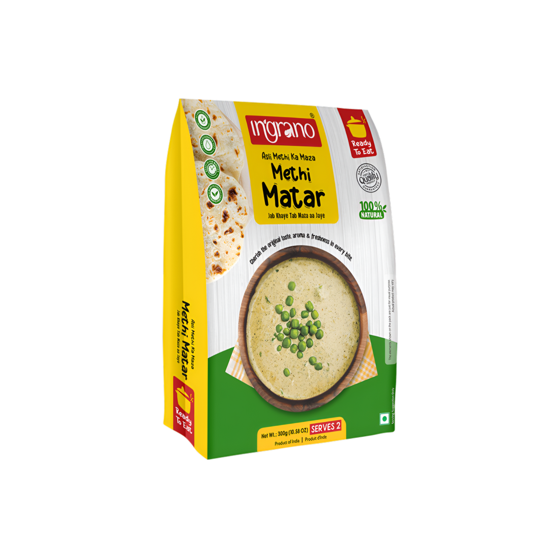 Ingrano Ready To Eat Methi Matar 285g — Spice Divine